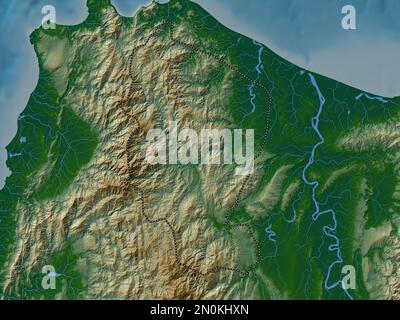 Apayao, province of Philippines. Elevation map colored in wiki style ...