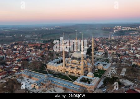 Selimiye Mosque exterior view in Edirne City of Turkey. Edirne was ...