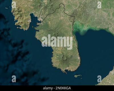 Bataan, province of Philippines. Low resolution satellite map ...
