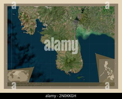 Bataan, province of Philippines. High resolution satellite map Stock ...