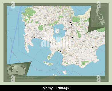 Batangas, province of Philippines. Open Street Map Stock Photo - Alamy