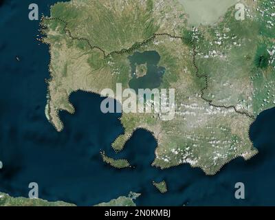 Batangas, province of Philippines. High resolution satellite map ...