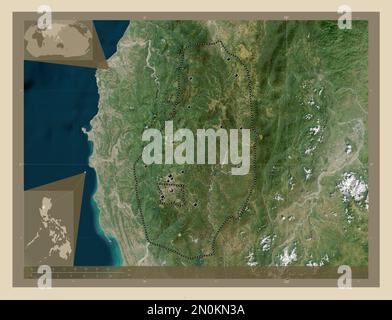 Benguet, province of Philippines. High resolution satellite map Stock ...