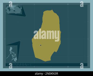 Benguet, province of Philippines. Solid color shape. Locations and ...