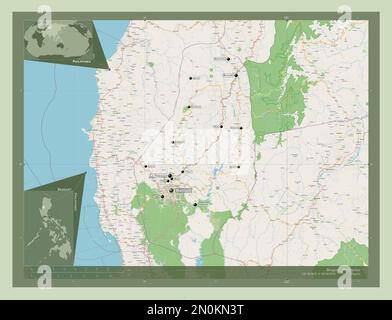 Benguet, province of Philippines. Open Street Map. Locations of major ...