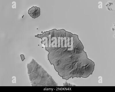 Biliran, province of Philippines. Elevation map colored in wiki style ...
