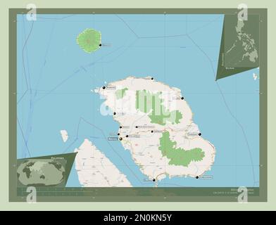 Biliran, province of Philippines. Open Street Map. Locations of major ...