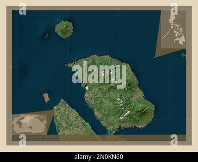 Biliran, province of Philippines. High resolution satellite map Stock ...