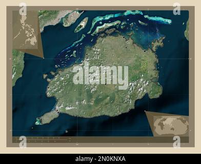 Bohol, province of Philippines. High resolution satellite map Stock ...