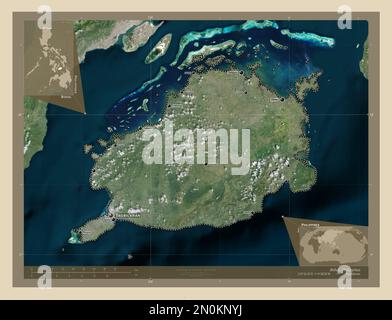 Bohol, province of Philippines. High resolution satellite map Stock ...