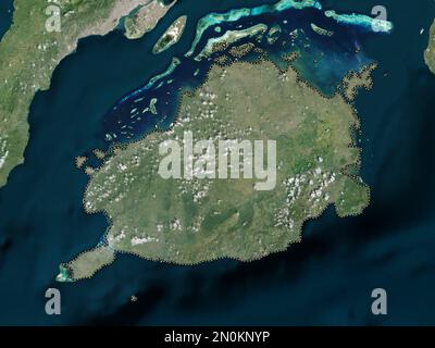 Bohol, province of Philippines. High resolution satellite map ...