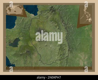 Bukidnon, province of Philippines. Low resolution satellite map ...