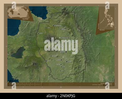 Bukidnon, province of Philippines. Low resolution satellite map ...