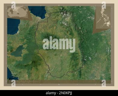 Bukidnon, province of Philippines. High resolution satellite map ...