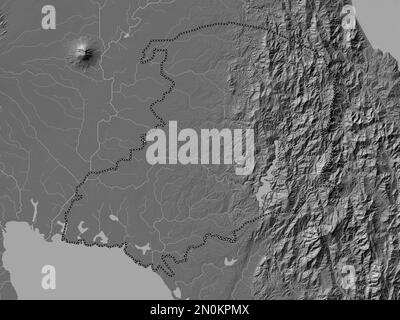 Bulacan, province of Philippines. Elevation map colored in wiki style ...