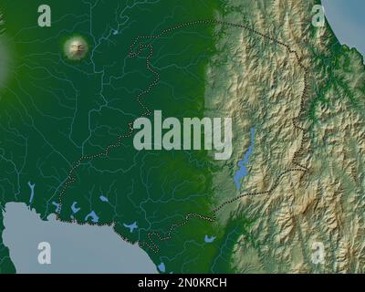 Bulacan, province of Philippines. Elevation map colored in wiki style ...
