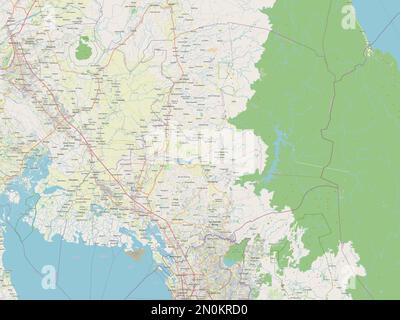 Bulacan, province of Philippines. Open Street Map. Corner auxiliary ...