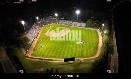 Sept 20 2022, Labatt park at night Aerial in London Ontario Canada ...