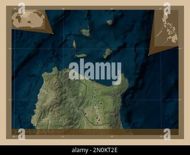 Cagayan, province of Philippines. Low resolution satellite map Stock ...