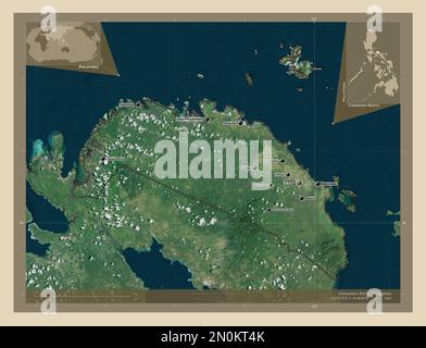 Camarines Norte, province of Philippines. High resolution satellite map ...