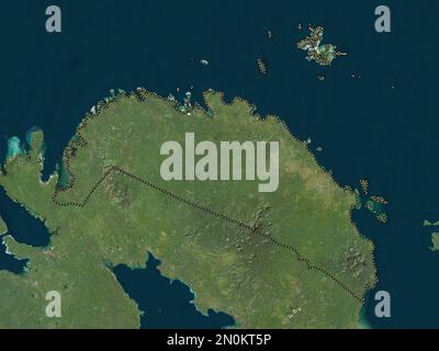 Camarines Norte, province of Philippines. Low resolution satellite map ...
