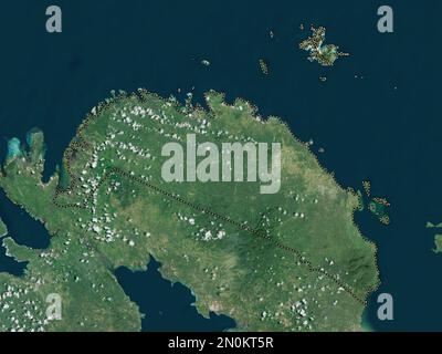 Camarines Norte, province of Philippines. High resolution satellite map ...