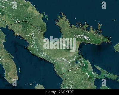 Camarines Sur, province of Philippines. High resolution satellite map ...