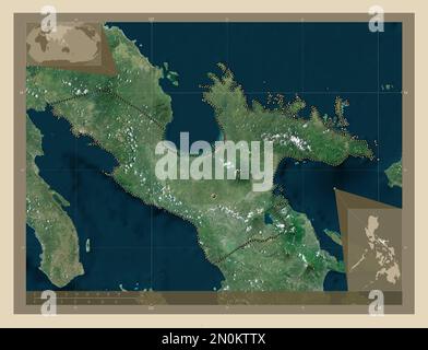 Camarines Sur, province of Philippines. High resolution satellite map ...