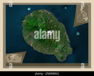 Camiguin, province of Philippines. High resolution satellite map Stock ...