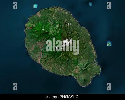 Camiguin, province of Philippines. High resolution satellite map ...