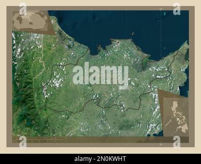 Capiz, province of Philippines. High resolution satellite map Stock ...