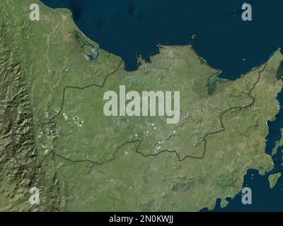 Capiz, province of Philippines. Low resolution satellite map. Locations ...