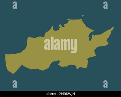 Capiz, province of Philippines. Solid color shape. Locations of major ...