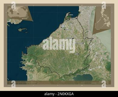 Cavite, province of Philippines. High resolution satellite map ...