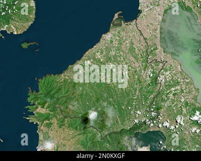 Cavite, province of Philippines. Low resolution satellite map ...