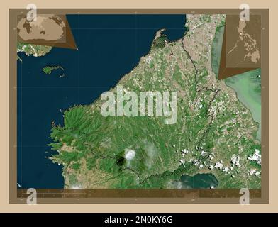 Cavite, province of Philippines. Low resolution satellite map ...
