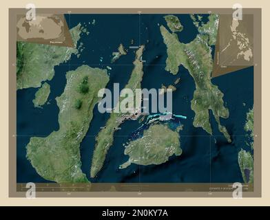 Cebu, province of Philippines. High resolution satellite map Stock ...