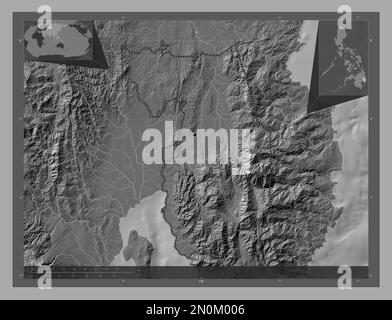 Compostela Valley, province of Philippines. Bilevel elevation map with ...
