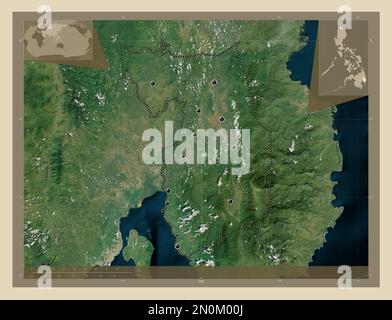 Bataan, province of Philippines. High resolution satellite map Stock ...