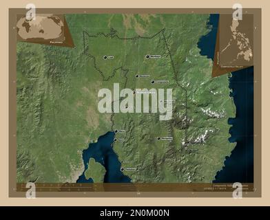 Bataan, province of Philippines. Low resolution satellite map ...