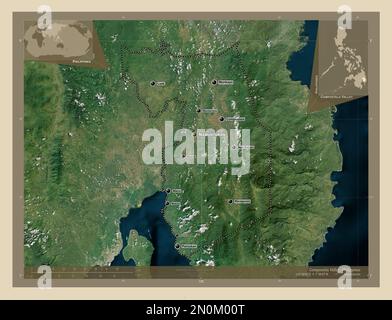 Compostela Valley, province of Philippines. High resolution satellite ...