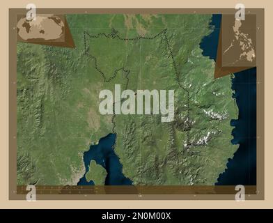 Compostela Valley, province of Philippines. Low resolution satellite ...