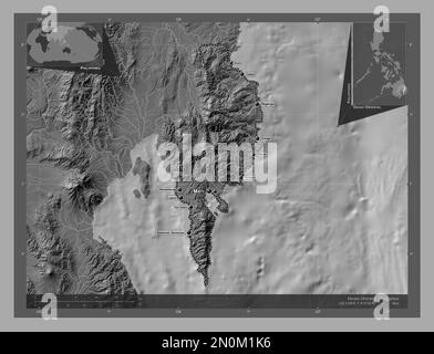 Davao Oriental, province of Philippines. Elevation map colored in wiki ...