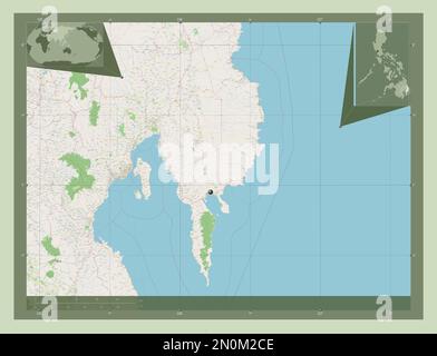 Davao Oriental, province of Philippines. Open Street Map. Locations and ...