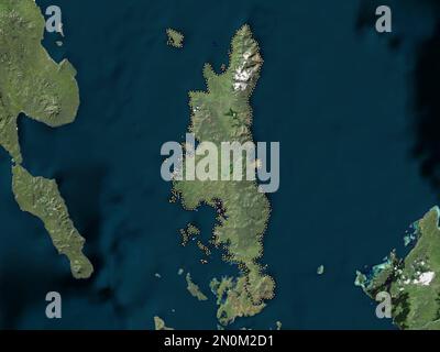 Dinagat Islands, province of Philippines. Low resolution satellite map ...