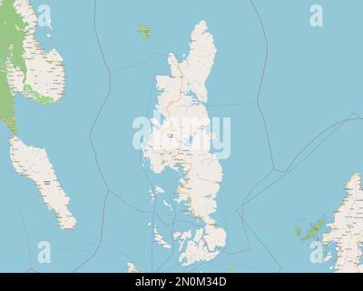 Dinagat Islands, province of Philippines. Open Street Map. Locations of ...