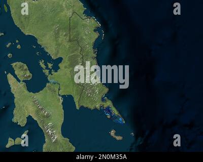 Eastern Samar, province of Philippines. Low resolution satellite map ...