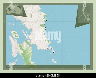 Eastern Samar, province of Philippines. Open Street Map Stock Photo - Alamy