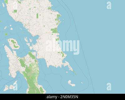Eastern Samar, province of Philippines. Open Street Map. Corner auxiliary location maps Stock ...