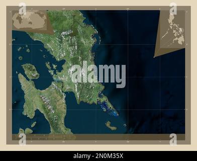 Eastern Samar, province of Philippines. High resolution satellite map ...
